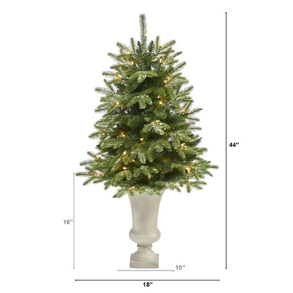 44" Artificial Christmas Tree with 50 Lights in Sand Colored Urn - Bed Bath & Beyond - 32282073